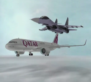 Historic! Qatar Airways Flight QR1365 Just Crossed - And Cleared ...