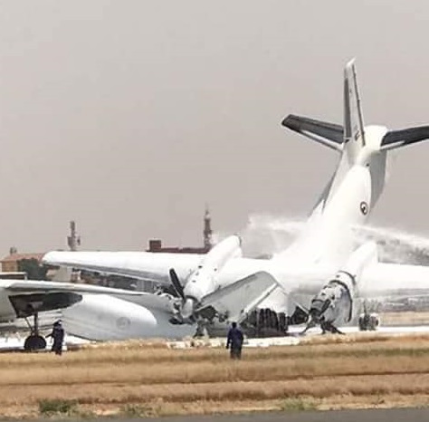 Breaking: Video as 2 Planes Collide on Runway in Sudan - View from the Wing