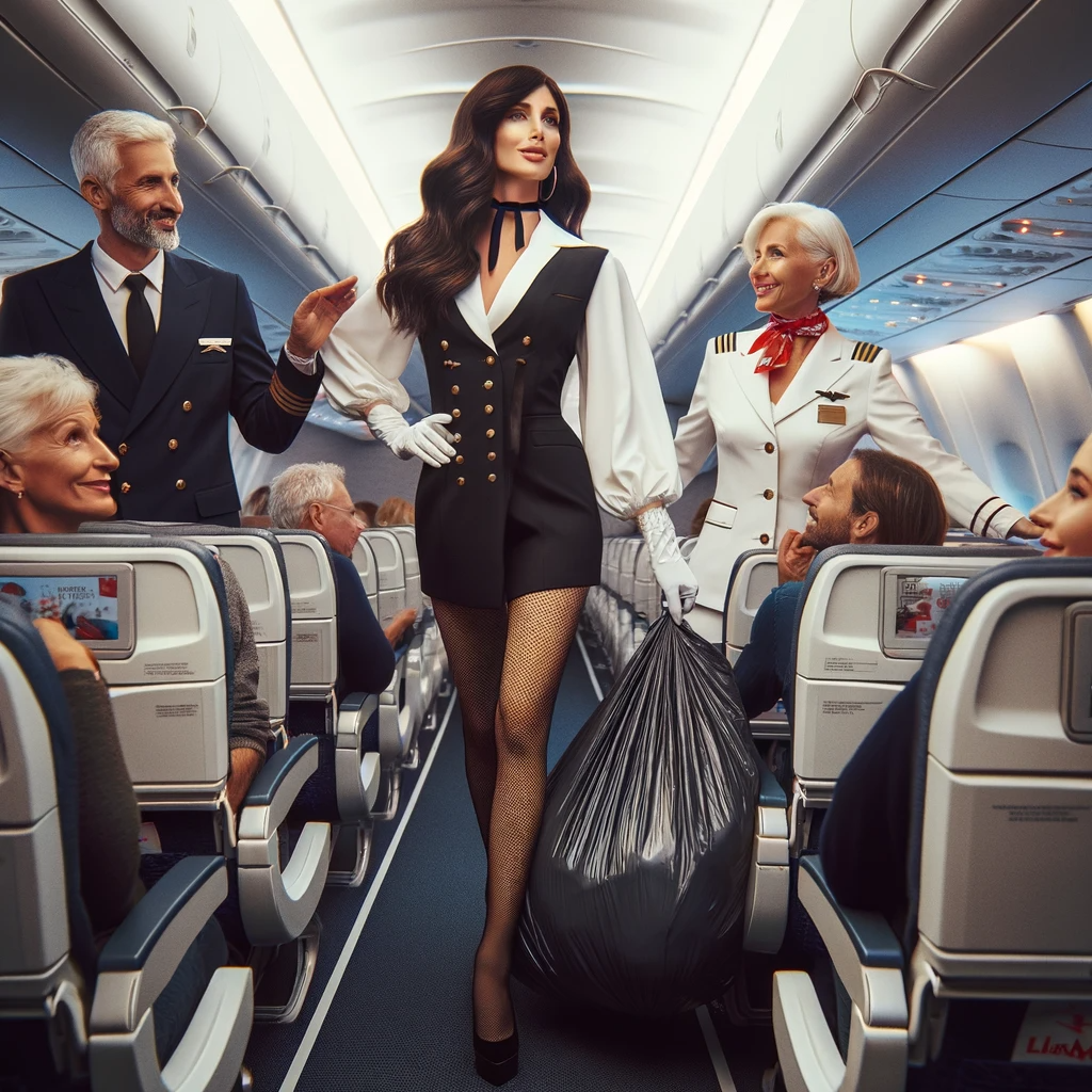 Taking Trash Collection to New Heights: A Flight Attendant's Glamorous ...