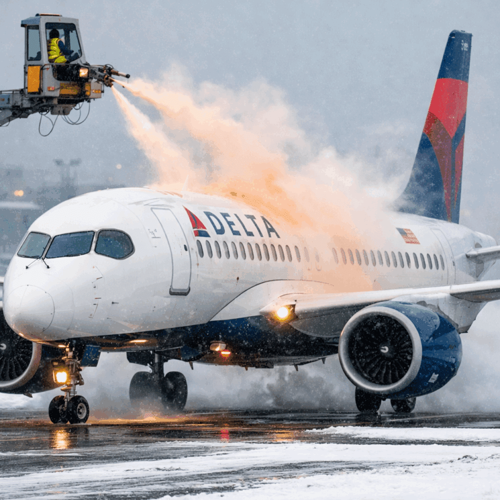 Delta Passenger Gets Drenched In Deicing Fluid — Flight Turns Back To ...